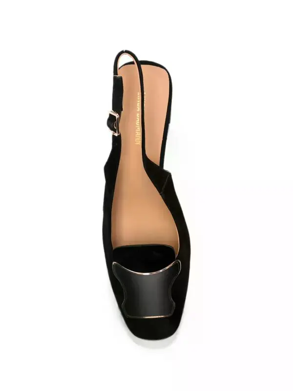LINDA BAUMANN Buckle-detail Slingback Pumps