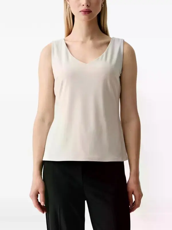 Joseph Ribkoff V-neck Sleeveless Top - Neutrals