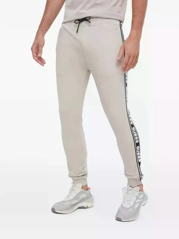 Guess Logo-tape Track Pants - Neutrals