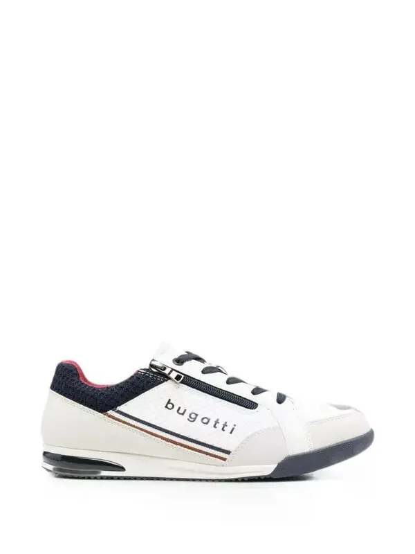 BUGATTI Logo-print Zip-fastening Sneakers - White
