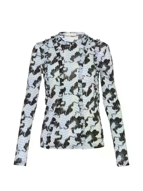 Ulla Johnson Clover Ruffled Long-sleeve Top - Blue