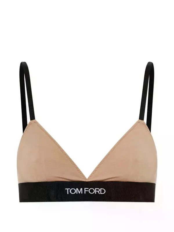TOM FORD Logo-underband Triangle Bra - Neutrals
