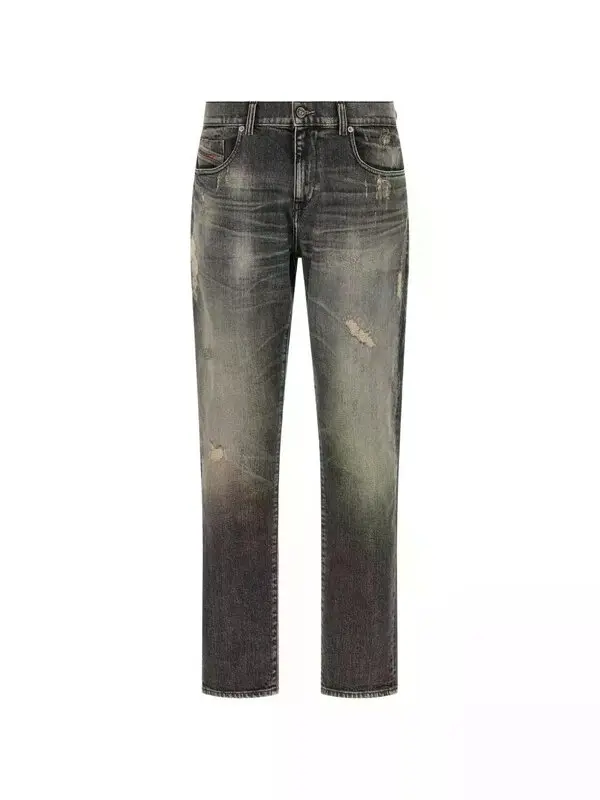 DIESEL® D-strukt Destroyed-effect Jeans - Grey