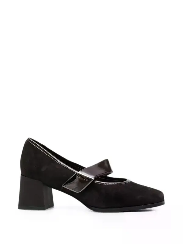 LINDA BAUMANN Suede Block-heel Pumps