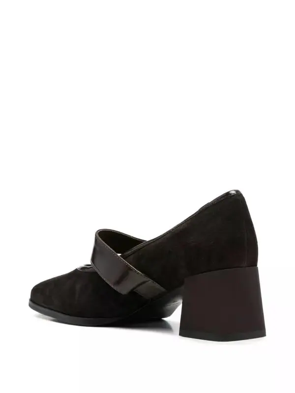 LINDA BAUMANN Suede Block-heel Pumps