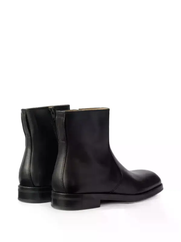 LEMAIRE Zipped Ankle Boots In Shiny Leather