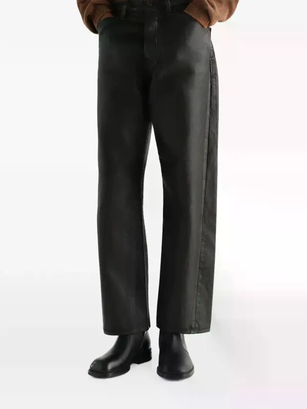LEMAIRE Zipped Ankle Boots In Shiny Leather