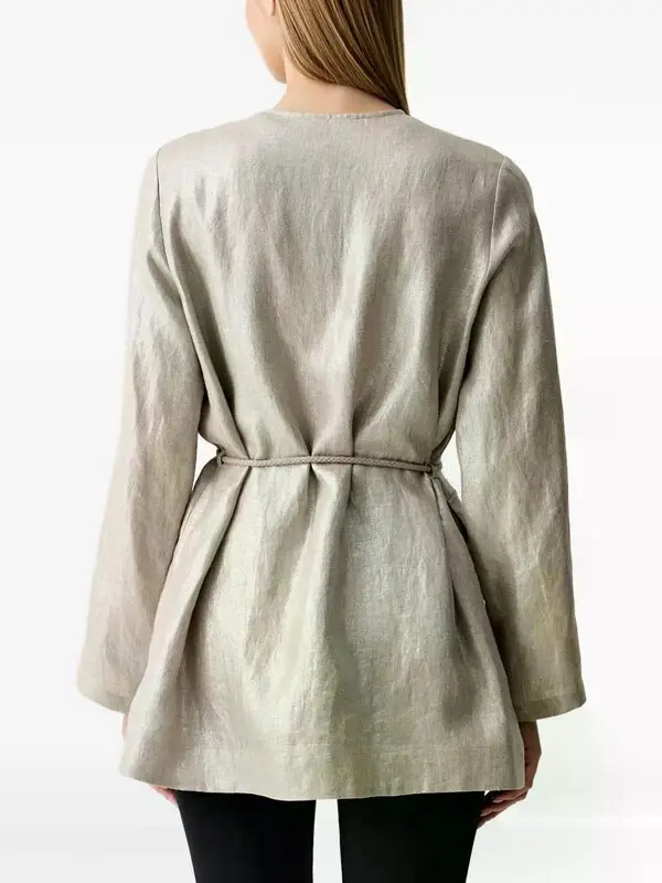Joseph Ribkoff Metallic-effect Belted Jacket
