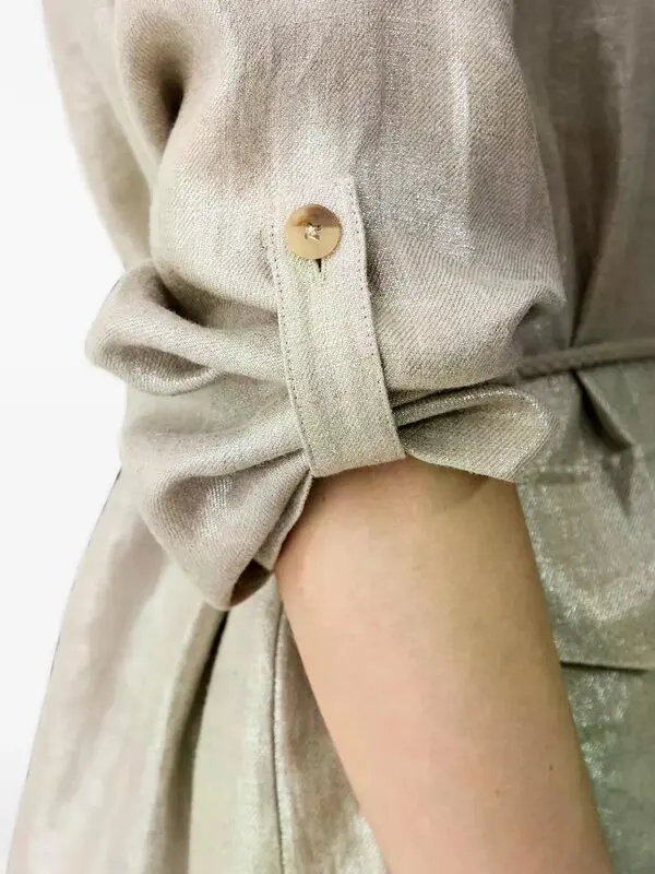 Joseph Ribkoff Metallic-effect Belted Jacket