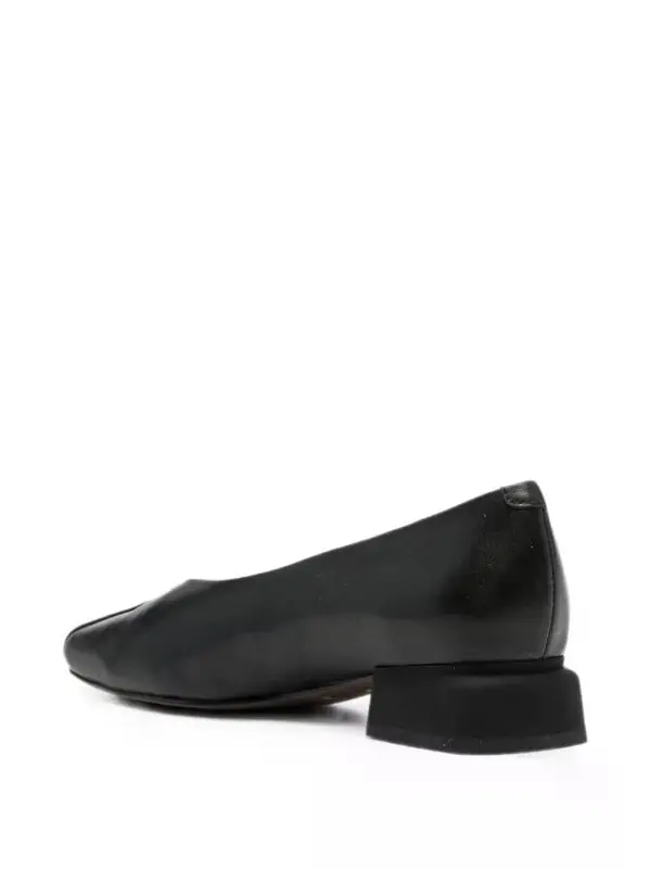 LINDA BAUMANN Square Toe Block Heel Pumps - Black