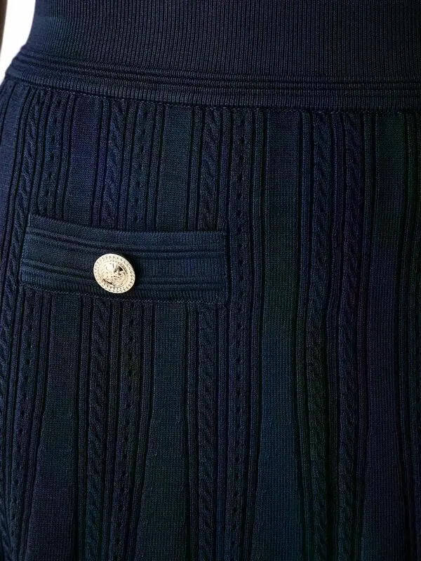 Guess Button-detail Mini Skirt - Blue