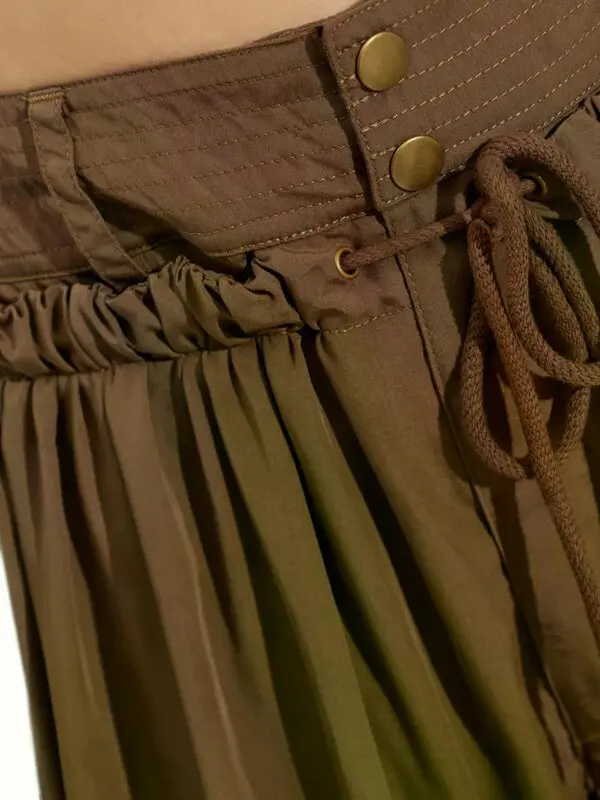 Isabel Marant Étoile Inaya Drawstring-waist Straight Trousers - Brown