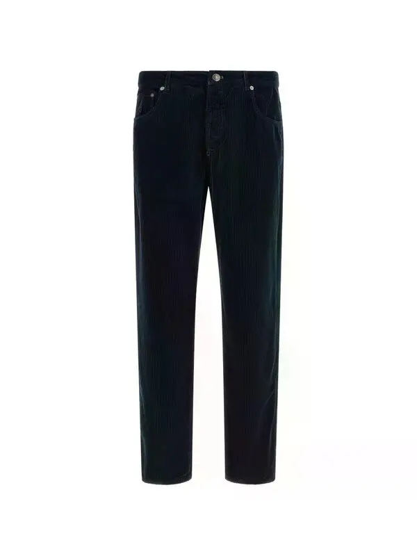 Brunello Cucinelli Corduroy Straight-leg Trousers - Blue