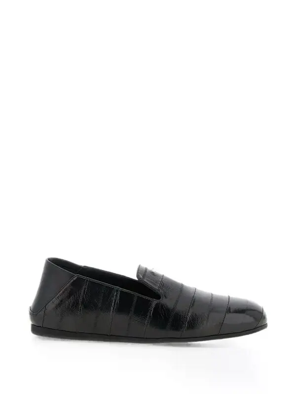 GIUSEPPE ZANOTTI Rupert 10 Glossy Eel-skin Loafers - Black