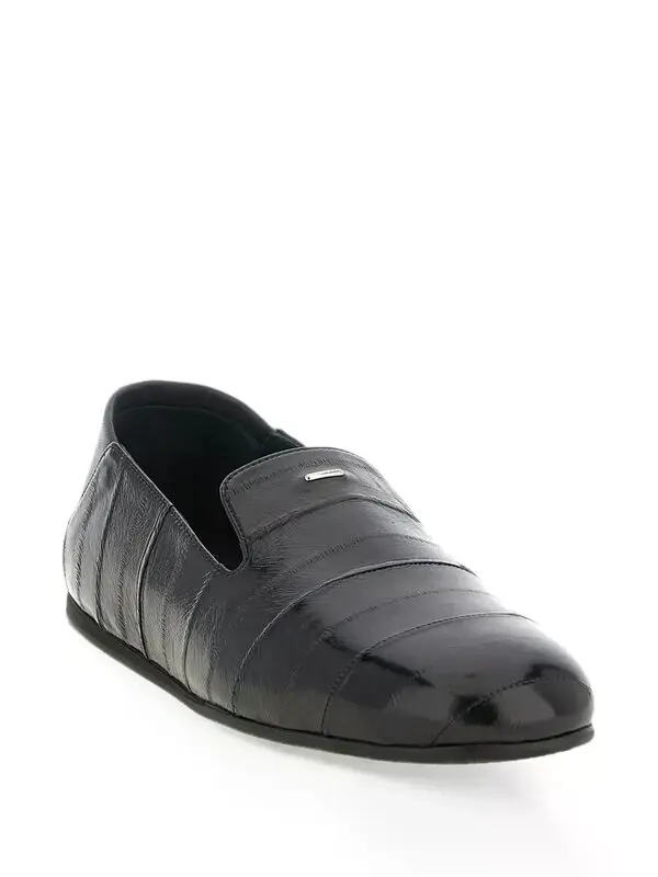 GIUSEPPE ZANOTTI Rupert 10 Glossy Eel-skin Loafers