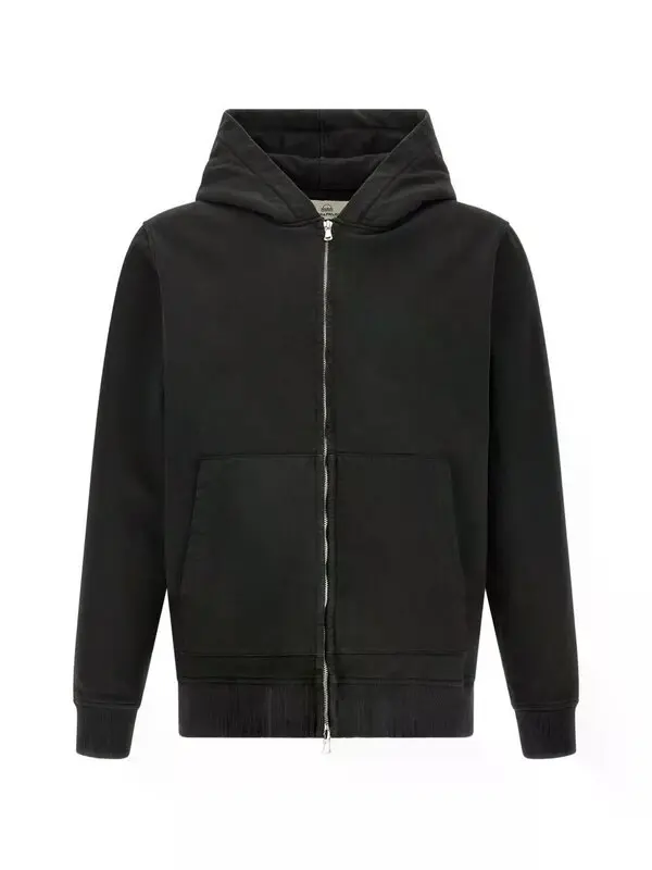 RIVIERA Brushed Cotton-zip Hoodie - Black