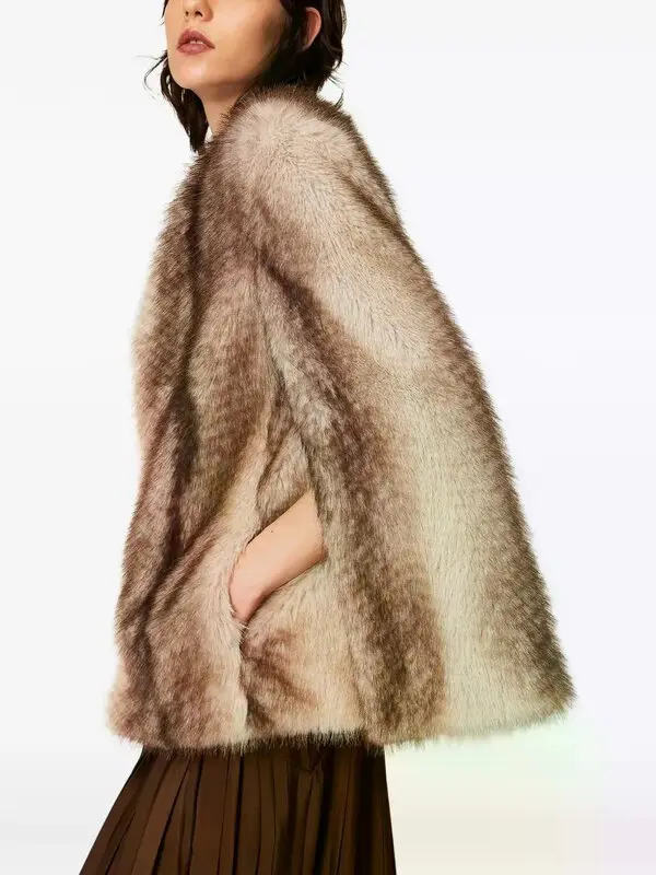 TWINSET Faux-fur Cape Jacket