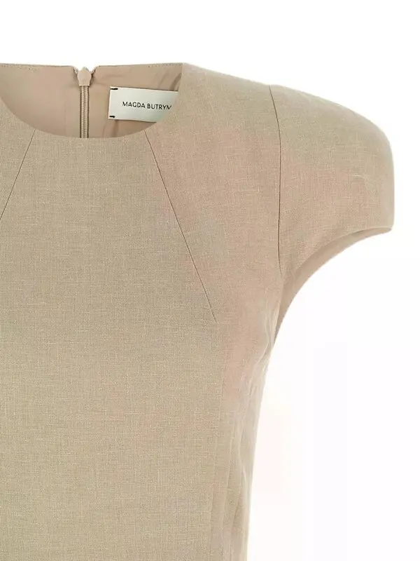 Magda Butrym Lace-trimmed Mini Dress - Neutrals