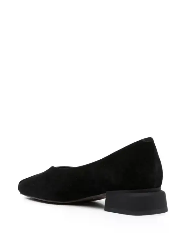 LINDA BAUMANN Square-toe Heeled Pumps In Suede