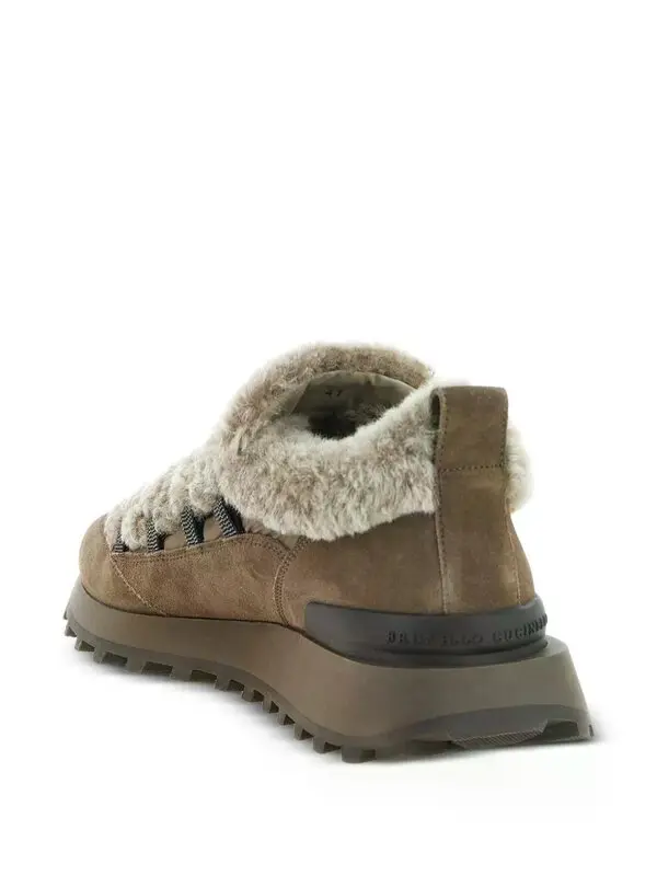 Brunello Cucinelli Monile Shearling-insert Sneakers