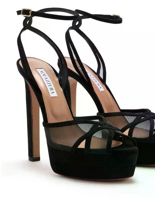AQUAZZURA 130 Divine Sandals - Black