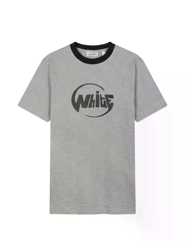 Off-White Graphic-print Ringer T-shirt - Grey
