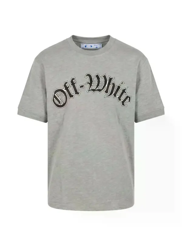Off-White Logo-print Cotton T-shirt - Grey