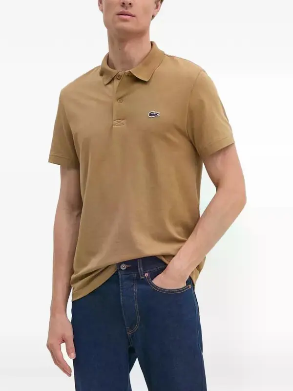 Lacoste Logo-patch Polo Shirt - Neutrals