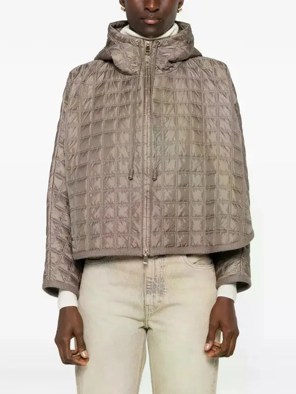Moncler Quilted Hooded Cape