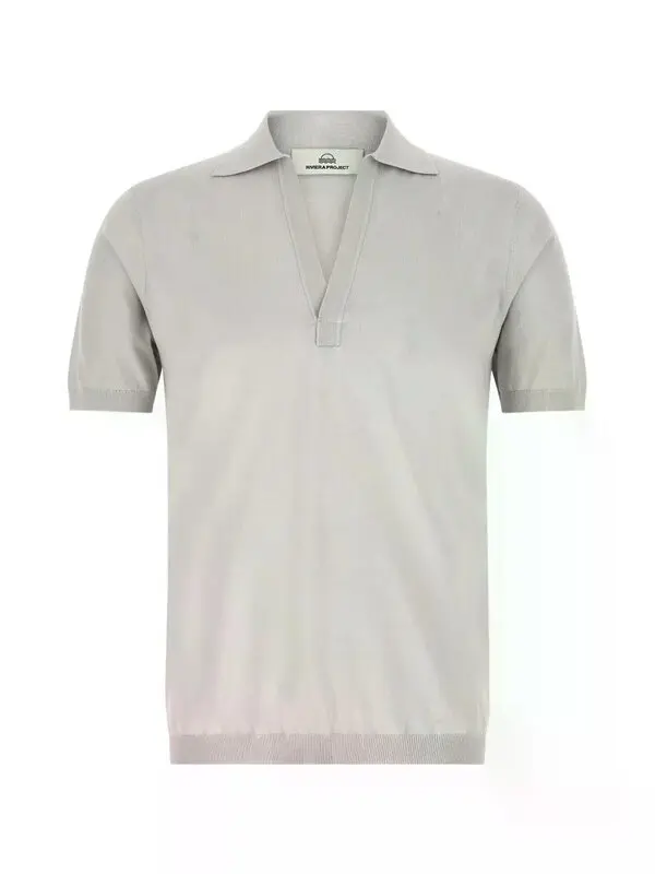 RIVIERA Open-collar Polo Shirt - Grey
