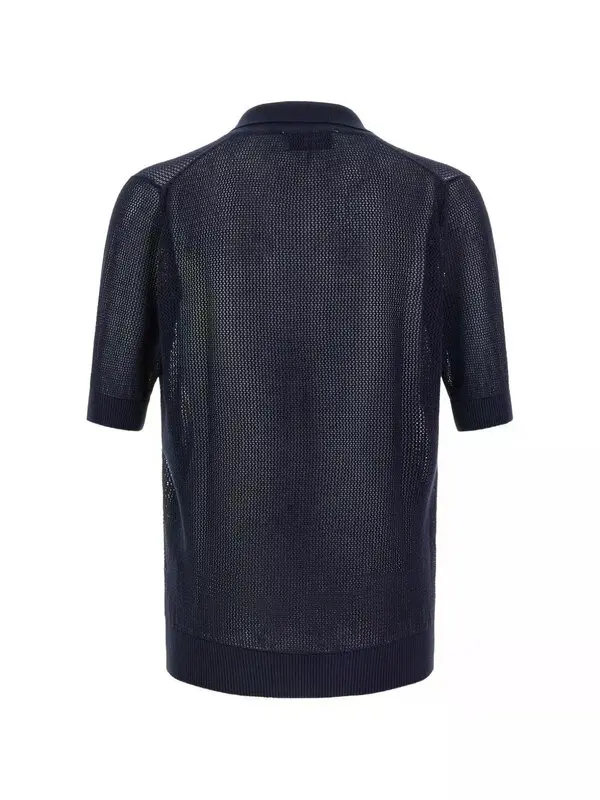 RIVIERA Openwork Cotton Polo Shirt