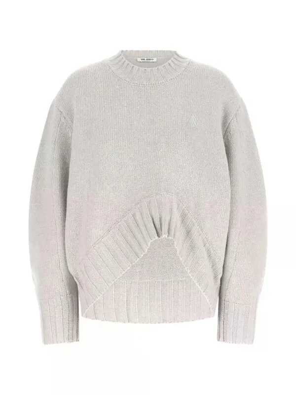 Attico Embroidered-logo Sweater - Grey