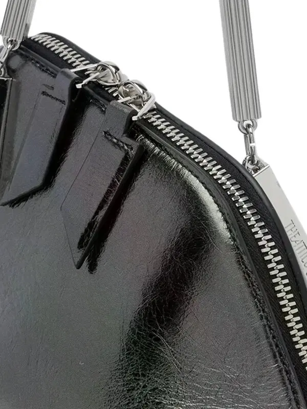 Attico La Scala Leather Shoulder Bag - Grey