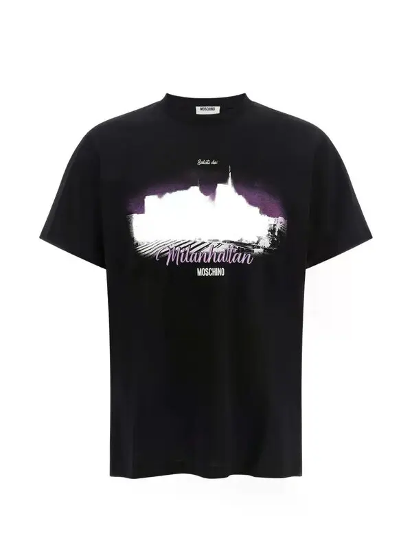 Moschino Milanhattan Graphic-print T-shirt - Black