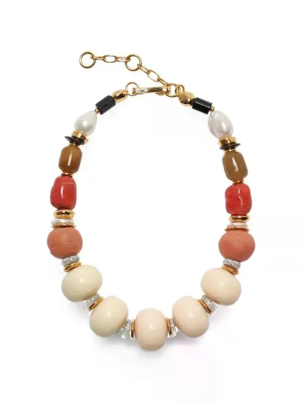 LIZZIE FORTUNATO Ilios Beaded Necklace - Gold
