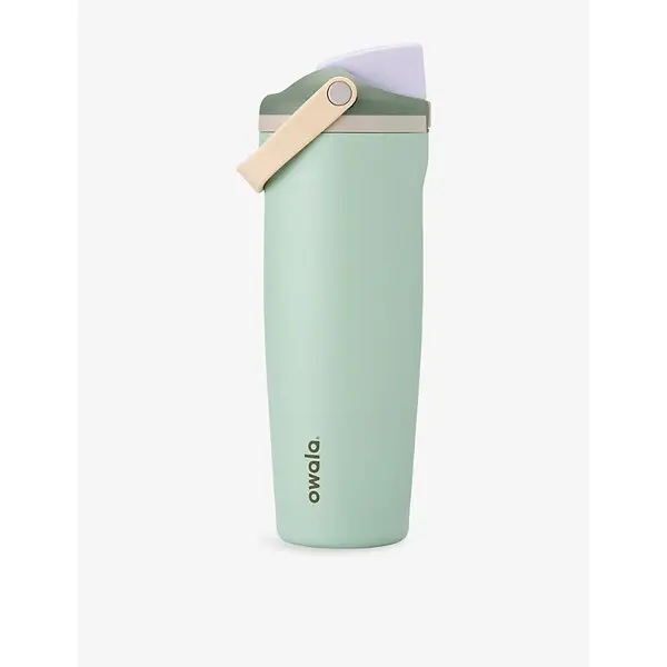 OWALA Freesip Sway Stainless-steel Water Bottle 30oz - Eucalyptus