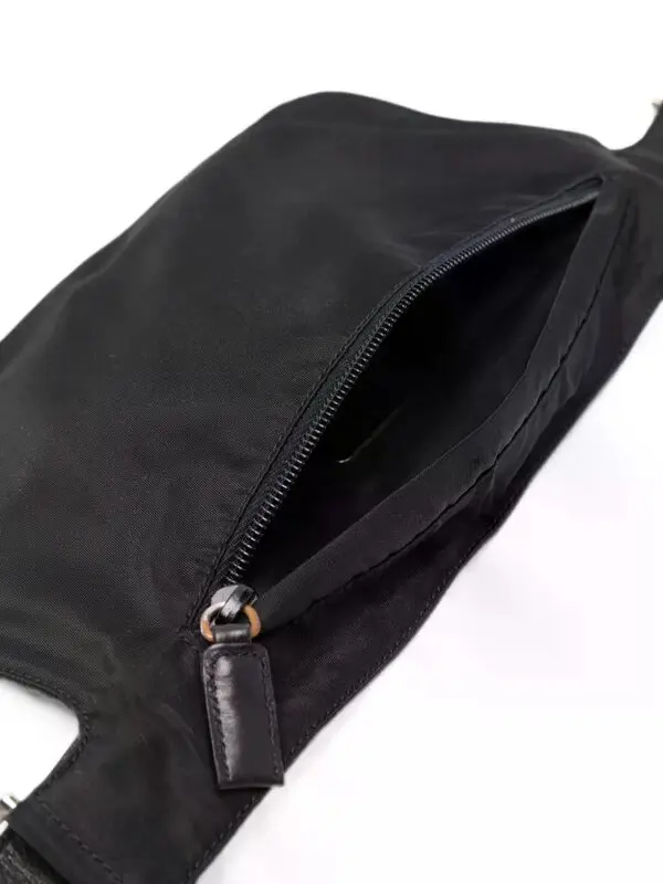 Prada 1990s Enamel Triangle Logo Belt Bag
