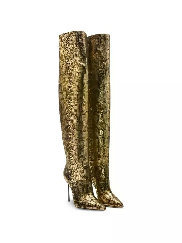 Casadei Snake-effect Over-the-knee Boots
