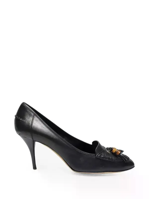 Gucci Bamboo Tassel Loafer Pumps - Black