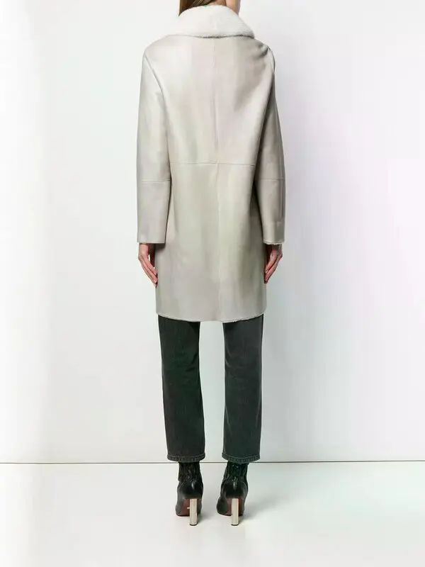 MANZONI 24 Mink Fur Collar Coat