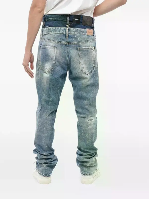 Dsquared2 Twin Pack Distressed Layered-waist Skinny Jeans