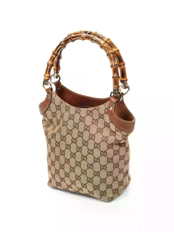 Gucci Small Bamboo Monogram-pattern Tote Bag