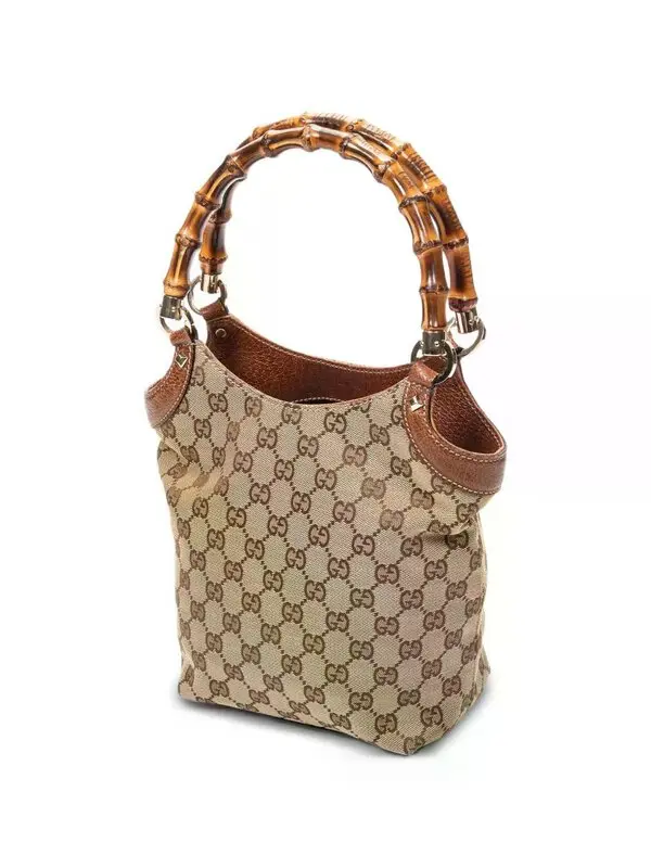 Gucci Small Bamboo Monogram-pattern Tote Bag