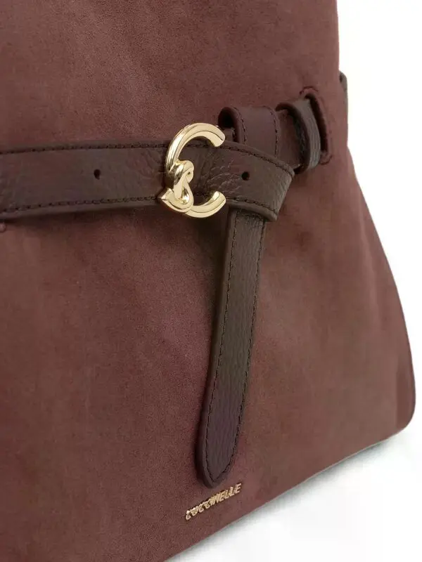 COCCINELLE Sabine Buckle Detail Suede Tote Bag
