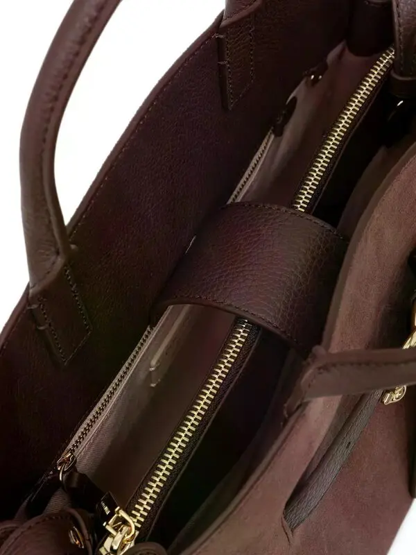 COCCINELLE Sabine Buckle Detail Suede Tote Bag