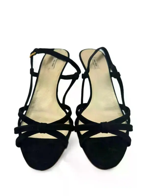 Miu Miu Slingback Sandals - Black