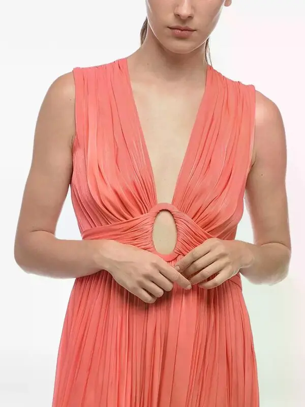 Costarellos Draped Cut-out Maxi Dress