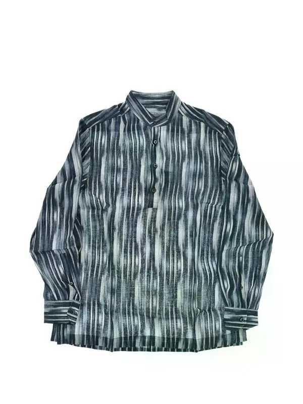 Corneliani Printed Buttoned Shirt - Blue