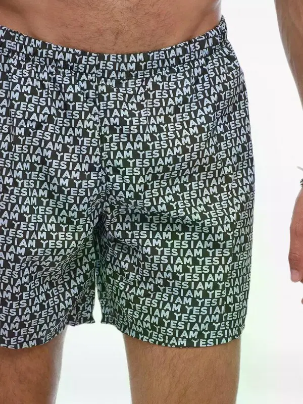 YES I AM Logo-print Swim Shorts