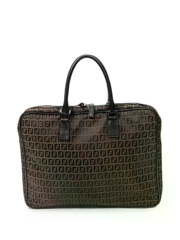 Fendi Zucca Print Laptop Bag - Brown